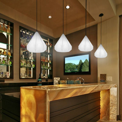 Wireless control plastic rhomboid design pendant lamp