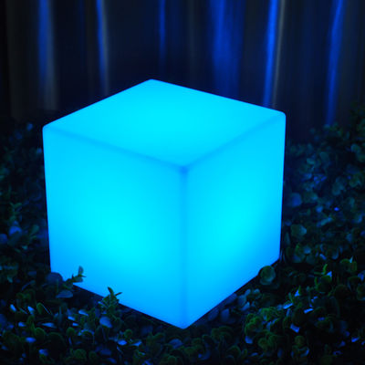 plastic glowing cube stool led cube chair for event rental