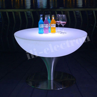 Style Romantic Stylish Led Bar Coffee Round Cocktail Table IP54 PE material